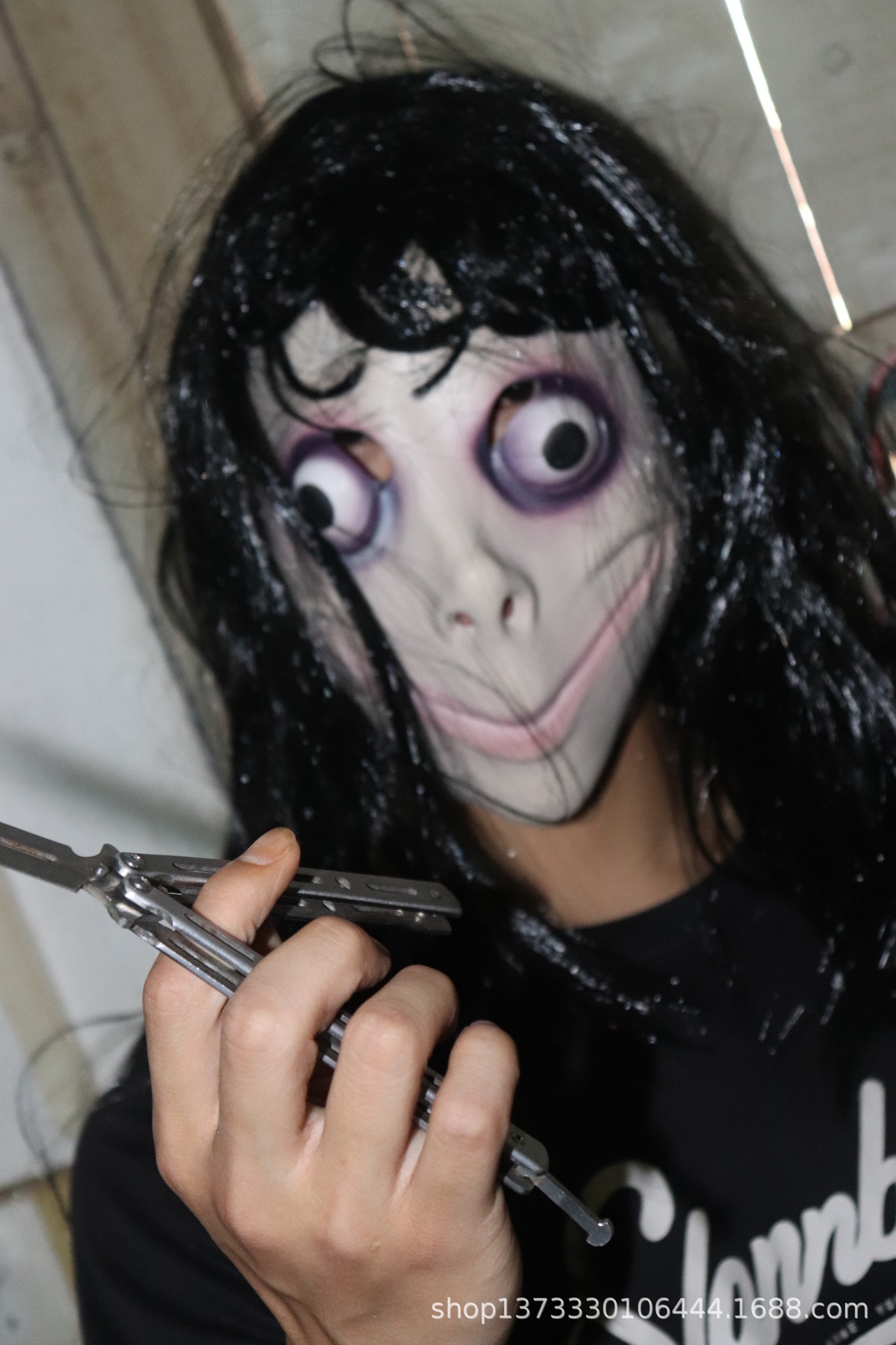 万圣节成人MOMO鬼衣服鬼屋npc恐怖黑白无常服装扮鬼吓人假发道具-阿里巴巴