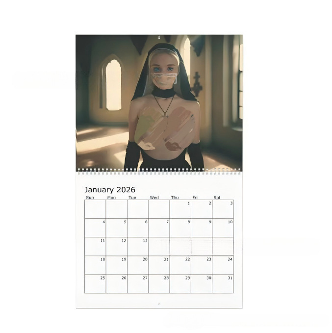 跨境爆款"NUNS" Calendar 2026修女日历-阿里巴巴