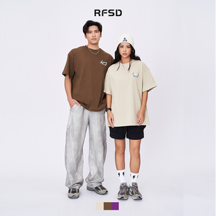 RFSD男装|原创印花T恤2025春夏新品235G美式街头重磅休闲印花短袖-阿里巴巴