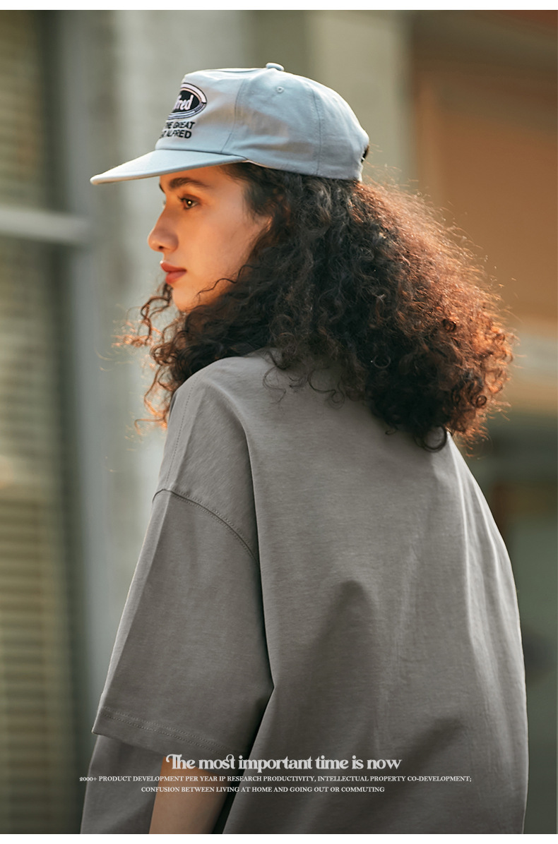 捷展男装|265G宽松短袖2025夏季精梳棉大地色FOG潮牌T恤2.0优化版-阿里巴巴