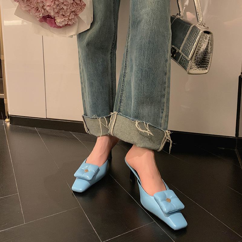 CHIKO Ronna Square Toe Stiletto Clogs/Mules Shoes