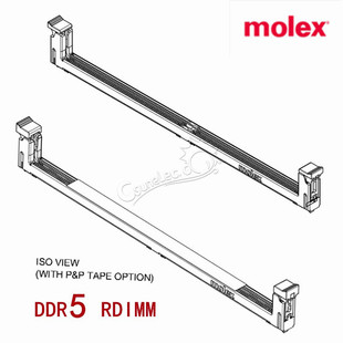 MOLEX DDR5 R DIMM 288P PH=0.85 15/30U镀金 内存卡卡座连接器-阿里巴巴