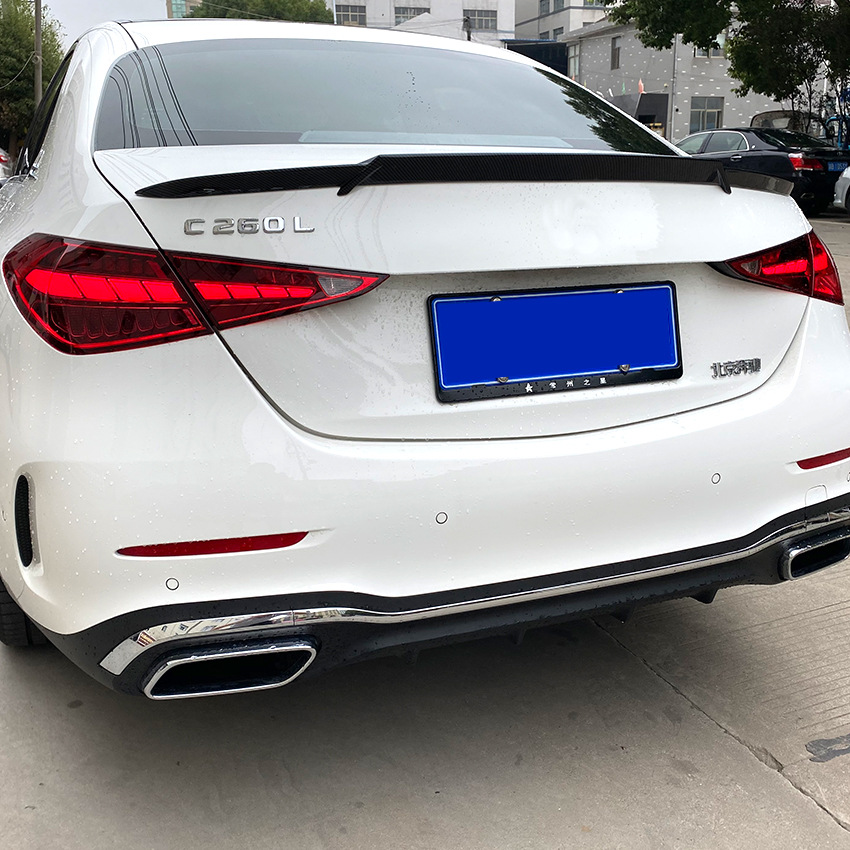 22款全新奔驰C200L尾翼C260L后定风翼改装扰流板W206无损巴博斯-阿里巴巴