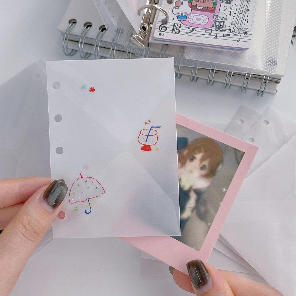 M5/A7纸打孔收纳信封手账本配件内页活页简约ins风小卡便签-阿里巴巴