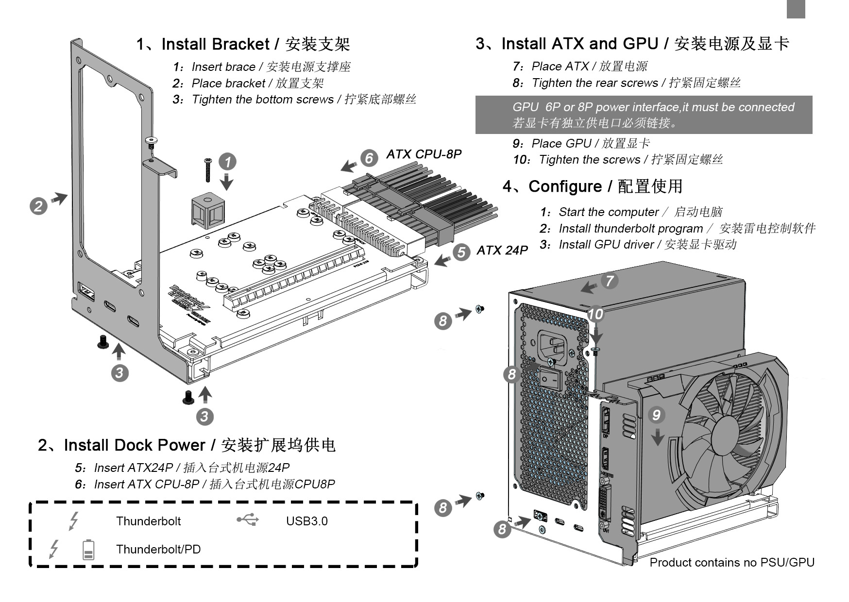 TH3P4mini 雷电3 雷电4 Thunderbolt 外接外置显卡 显卡扩展坞-阿里巴巴