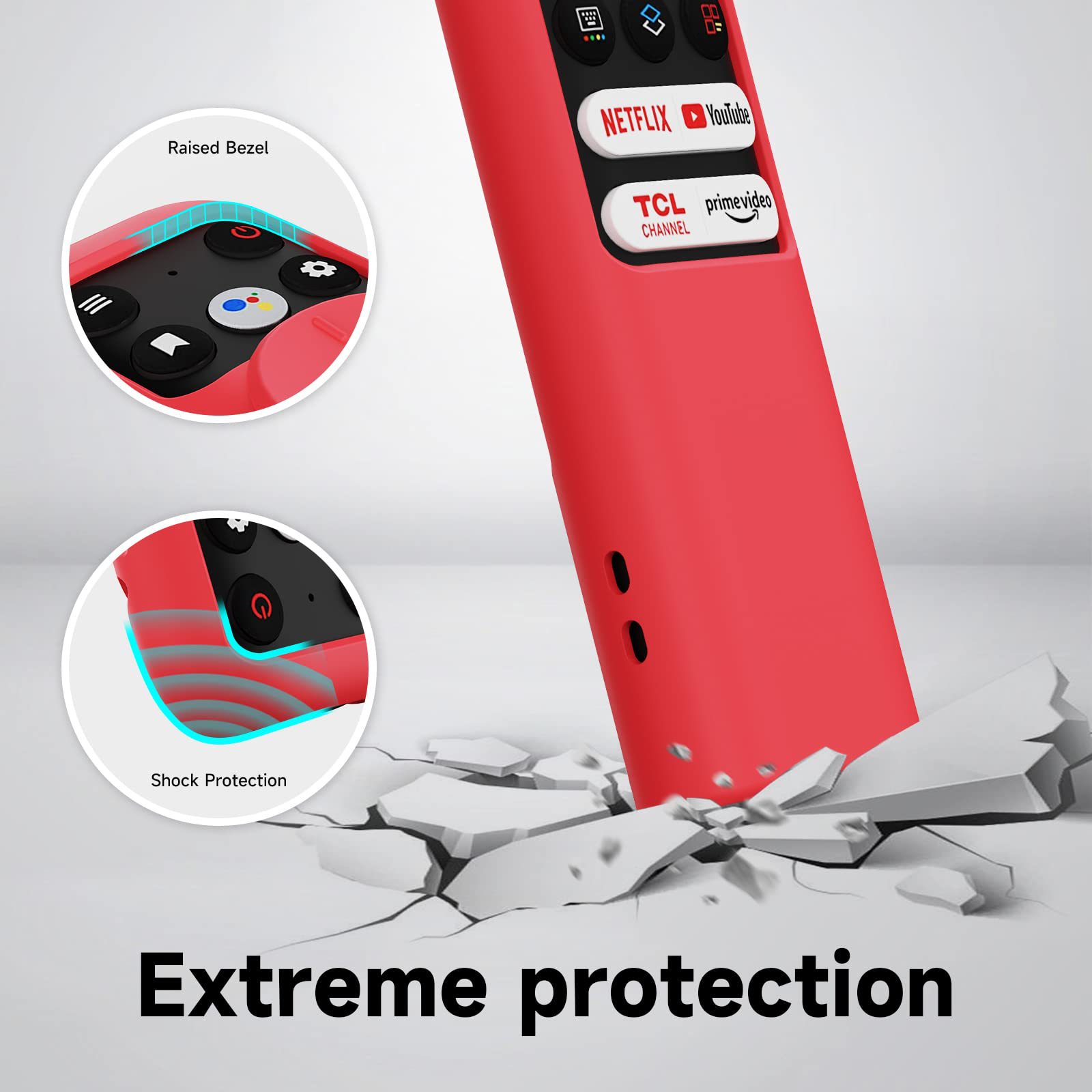 适用TCL遥控器保护套雷鸟75鹤鹏6Pro/RC902N/Q10H防摔硅胶套加厚-阿里巴巴