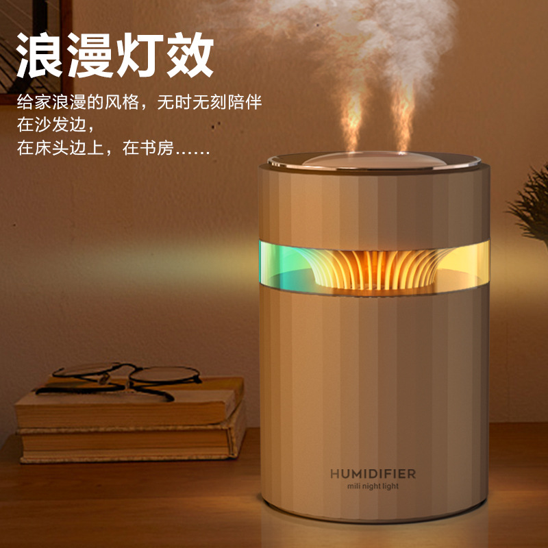 LTT New USB dual nozzle humidifier, colorful light, large capacity ...