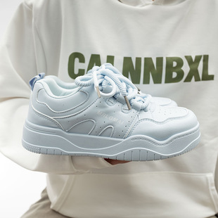 蓓尔厚底圆头板鞋女春季新款小众多巴胺休闲鞋时尚百搭小白鞋子-阿里巴巴