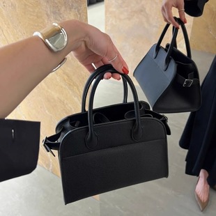 The row 董洁同款头层牛皮手提包 Margaux15真皮大容量麂皮托特包-阿里巴巴