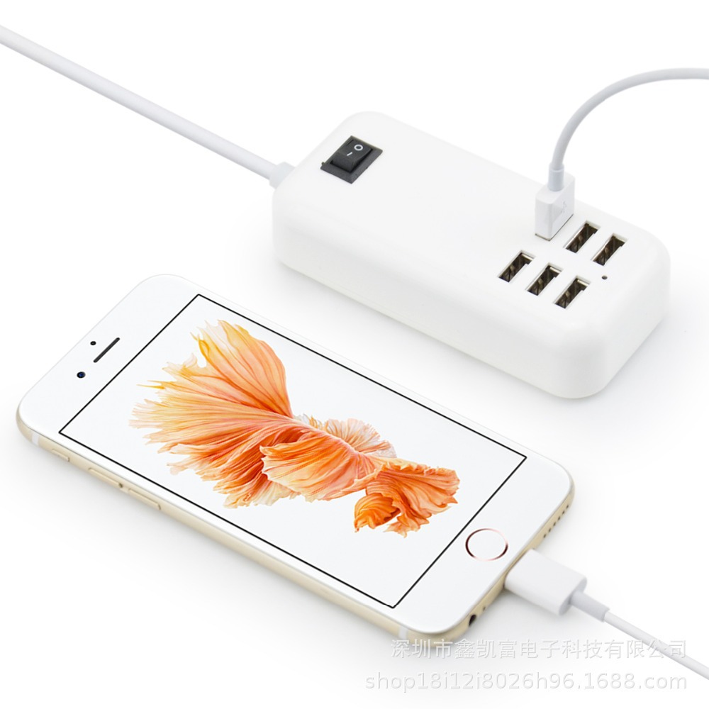usb多口充电器 30W6口USB智能充电器 旅行手机充电器-阿里巴巴