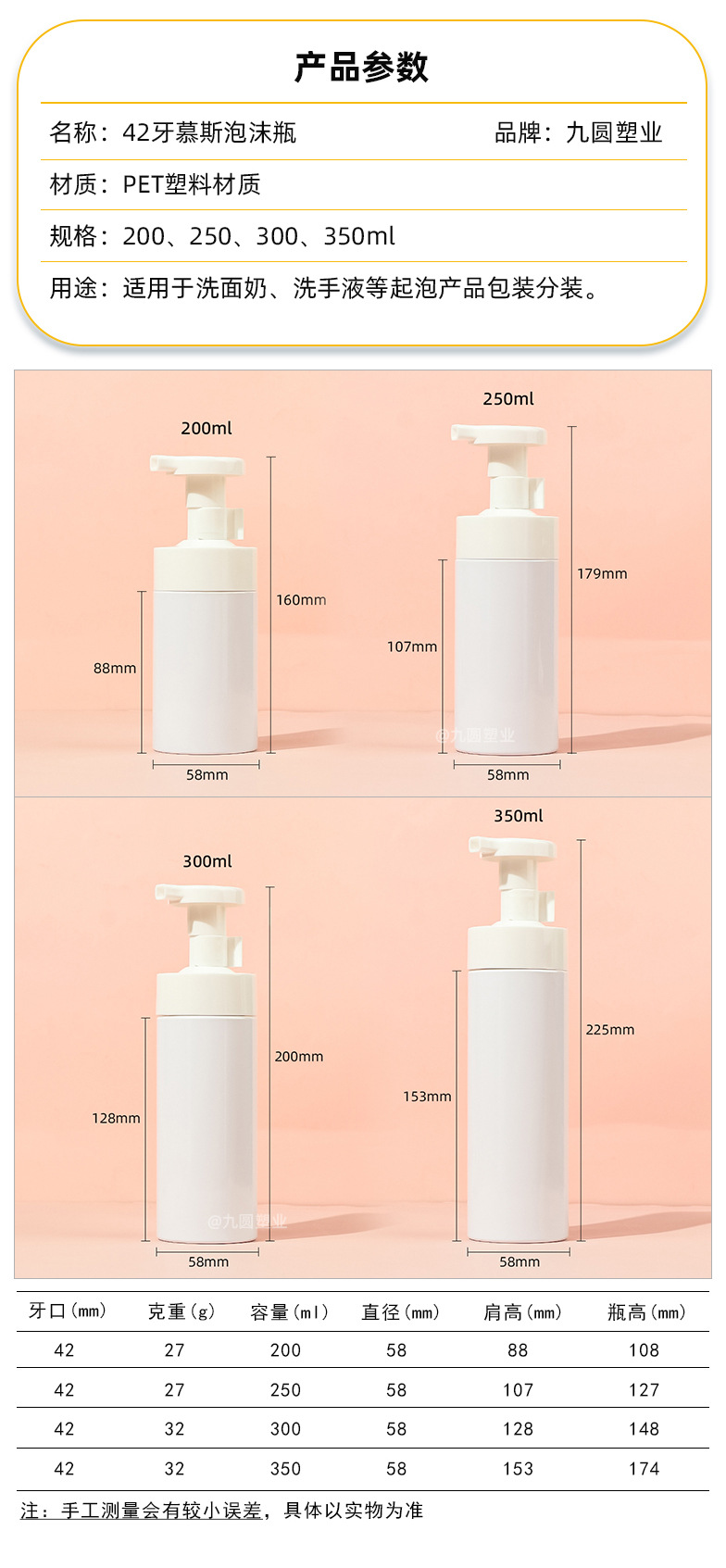 私密处洗护清洁液慕斯瓶 pet洁牙起泡瓶子 200/350ml氨基酸泡沫瓶-阿里巴巴
