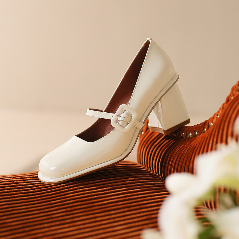 CHIKO Bjorg Square Toe Block Heels Mary Jane Shoes