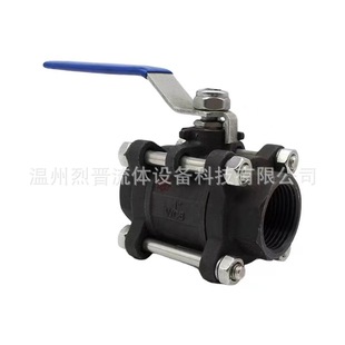 全黑碳钢丝扣球阀三片式内螺纹Q11F-16C铸钢WCB丝口3PC全通径球阀-阿里巴巴