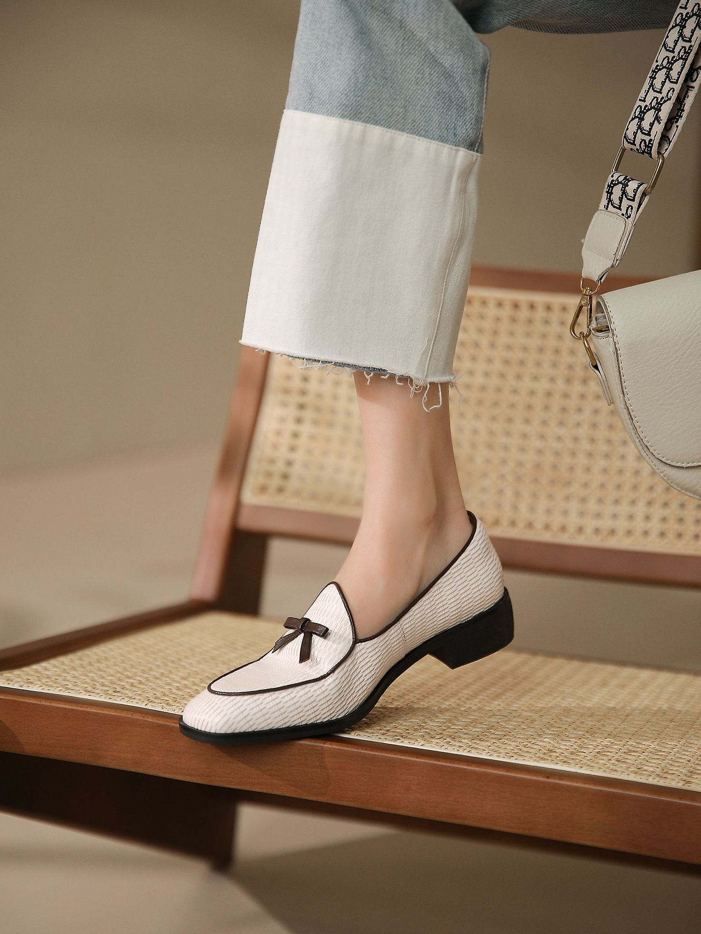 CHIKO Anahi Square Toe Block Heels Loafers Shoes