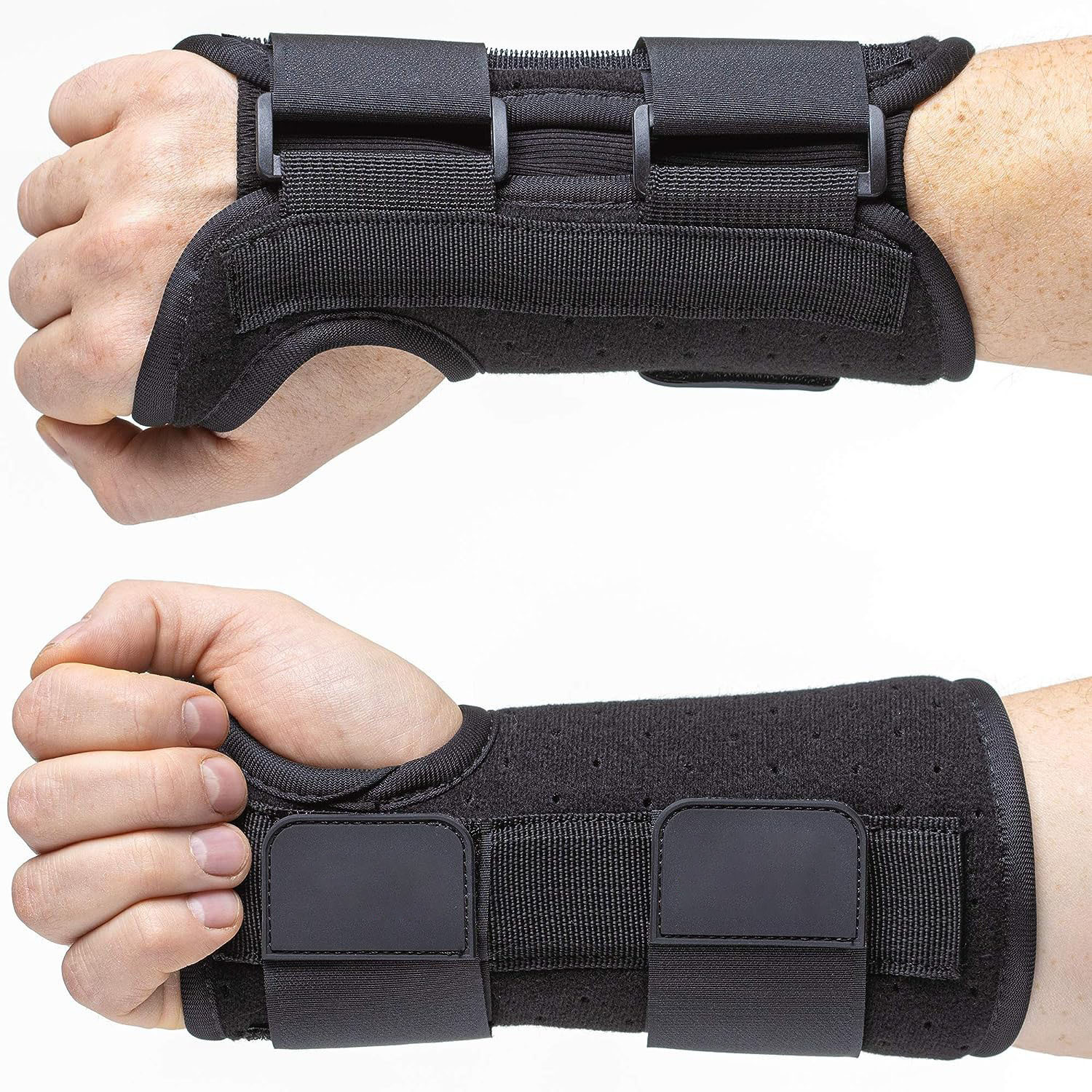 跨境亚马逊钢板支撑护手腕运动扭伤固定腱鞘护腕可拆卸调节护腕护-阿里巴巴