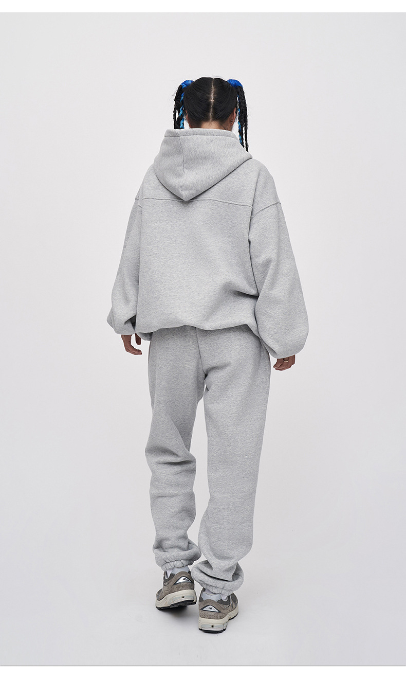 RFSD男装|2023秋冬380g加绒连帽卫衣发泡印花卫衣男士宽松上衣-阿里巴巴