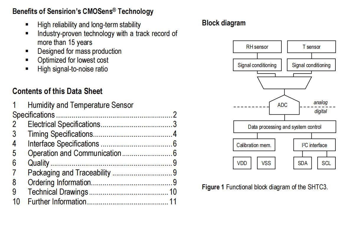 SHTC3 超低功耗数字湿度传感器 高稳健性 用于消费类电子产品-阿里巴巴