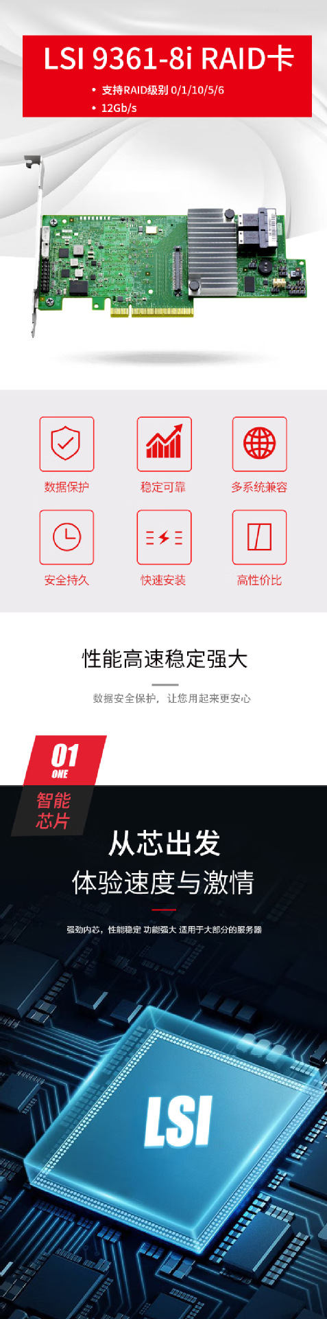 LSI MegaRAID SAS 9361-8i 12Gb SAS阵列卡RAID卡1GB 2GB可选电池-阿里巴巴