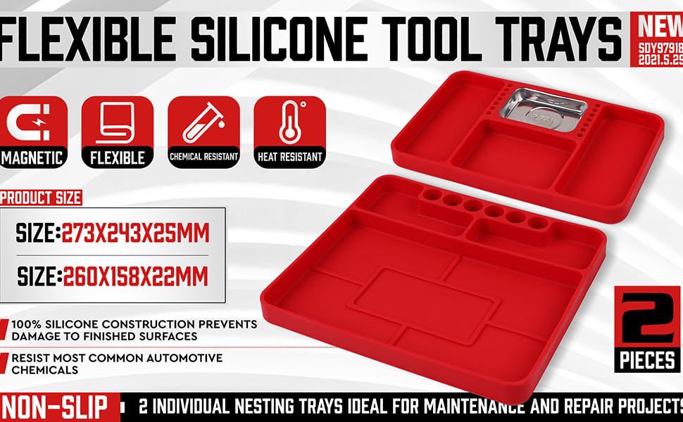 SEDY Premium Silicone Tool Tray, Automotive Non-Slip Flexibl-阿里巴巴