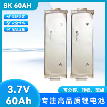 韩国SK电芯全新软包3.7V60Ah三元锂电池动力储能房车电动车LG E66-阿里巴巴
