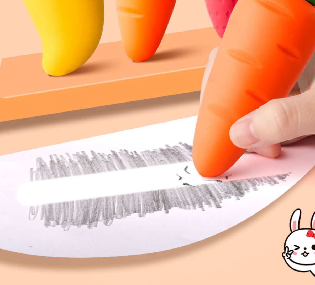 儿童水果橡皮擦 超大文具胡萝卜笔擦防丢不留屑小学生改正橡皮擦-阿里巴巴