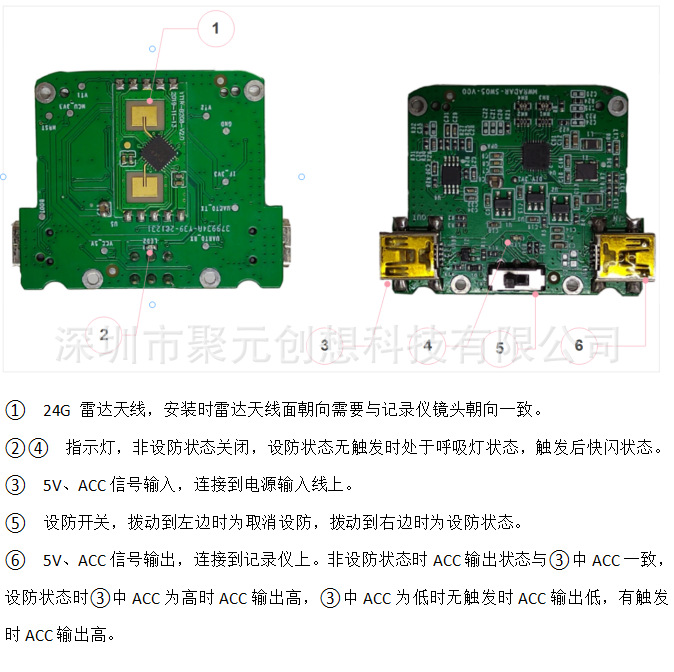 24G毫米波雷达获取运动目标行车记录智能感应模组传感器应用方案-阿里巴巴