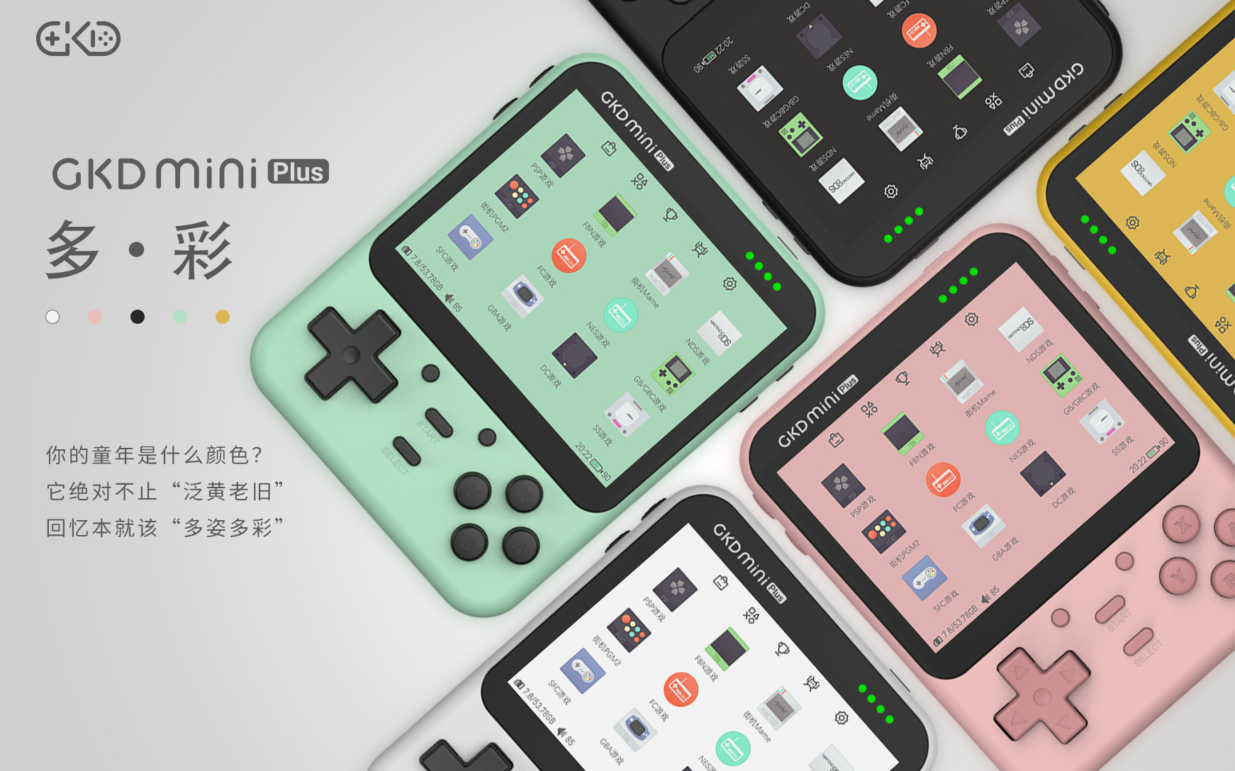 老张gkdminiplus开源掌机GKDMINI PLUS男街机游戏口袋妖怪GBA新品-阿里巴巴