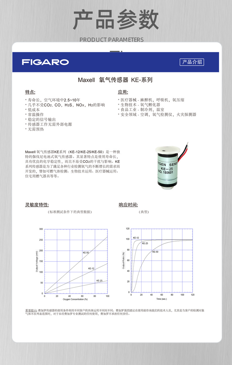 FIGARO原装氧气传感器 费加罗 KE-25F3 KE-25 KE-50螺纹氧电池-阿里巴巴