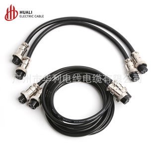GX16带线双母头连接器2345678910芯航空插头M16紫铜安全电子-阿里巴巴