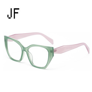 新款时尚果冻彩色大框眼镜女欧美网红复古个性不规则防蓝光平光镜-阿里巴巴