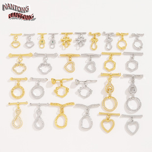 铜镀14K真金OT扣项链手链扣 白金色diy饰品扣收尾链连接扣配件-阿里巴巴