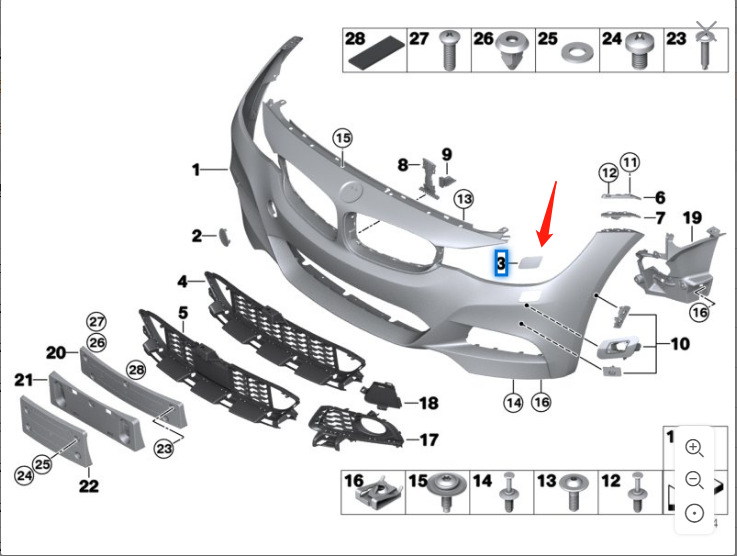 51118062251 51118062252 适用于宝马3系F34GT 大灯喷水盖-阿里巴巴