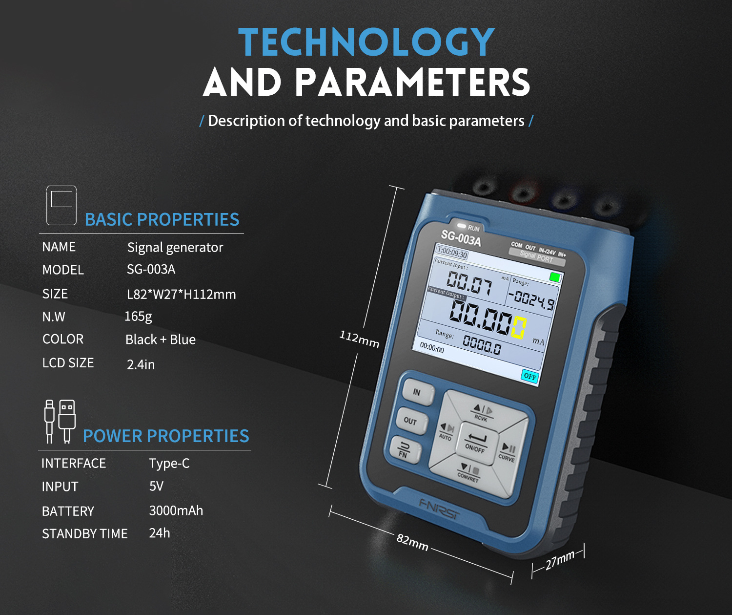 FNIRSI 4-20MA多功能信号发生器SG-003A电压电流模拟量过程校验仪-阿里巴巴
