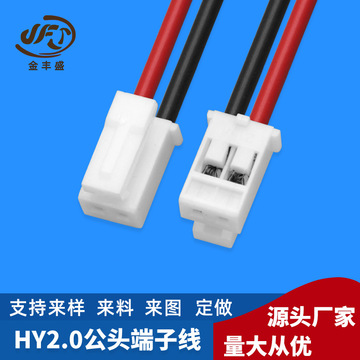 金丰盛加工 HY2.0公头端子线 带扣胶壳连接线 2PIN红黑PVC电子线-阿里巴巴