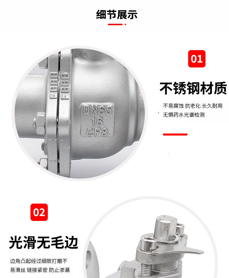 厂家直供304不锈钢法兰球阀Q41F-16PR耐高温DN25浮动球球阀-阿里巴巴