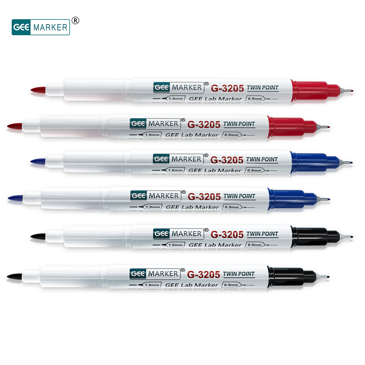 GEE Laboratory Anti-alcohol Double-head Marker Pen G-3205 Oily ...