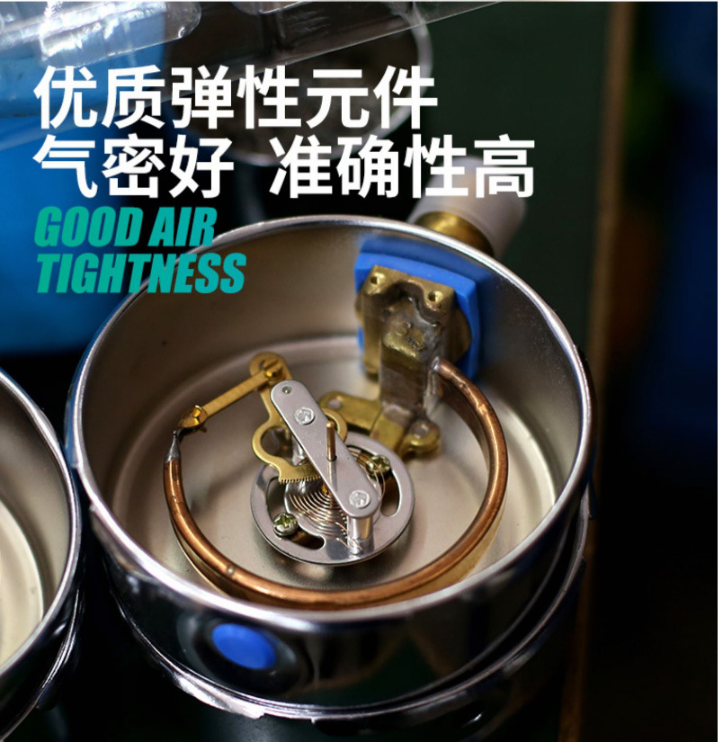 耐震压力表 YTN-100伊莱科水压径向轴向液压气压负压油压表1.6MPA-阿里巴巴