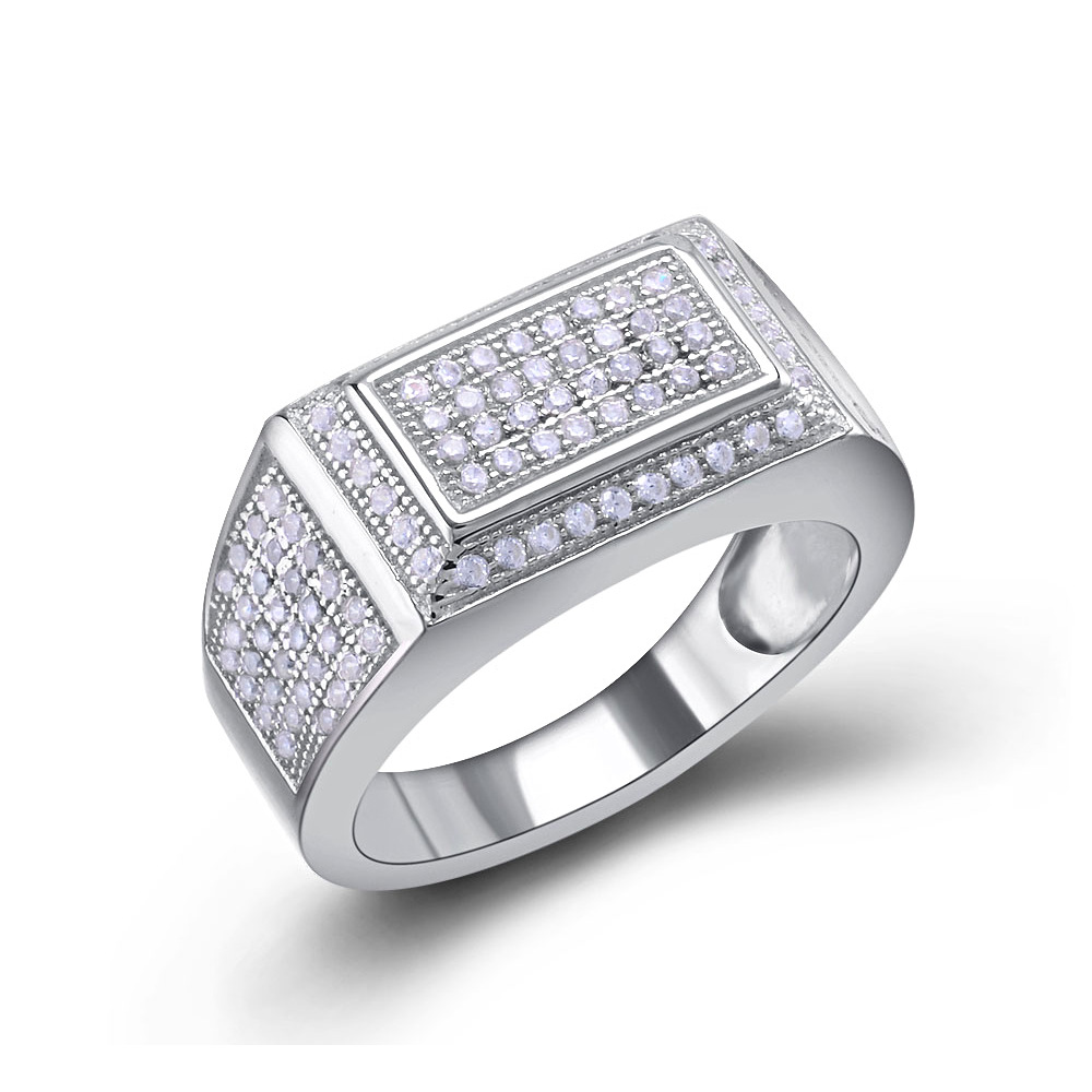 潮流个性男士长方形925银镶嵌锆石嘻哈戒指跨境欧美饰品批发定制-阿里巴巴