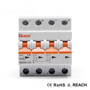 HONI厂家4P63A 1000V光伏直流断路器DCMCB 1500V直流断路器HM234D-阿里巴巴