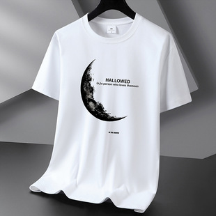 重磅220G新疆棉短袖t恤ins潮男女纯棉夏季圆领半袖休闲打底衫体恤-阿里巴巴