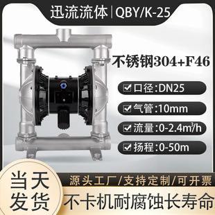 厂家直供QBY-25气动隔膜泵不锈钢铸铁工程塑料耐腐蚀压滤机入料泵-阿里巴巴