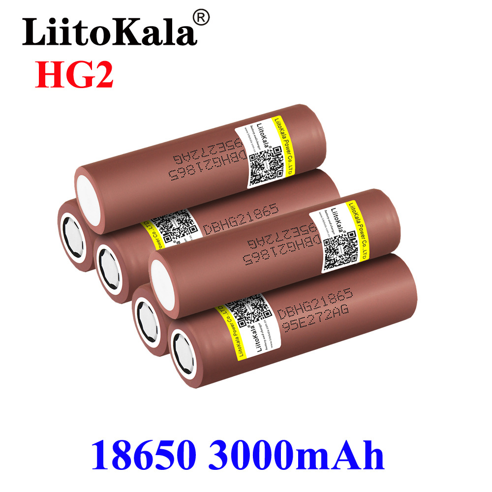 跨境专供LiitoKala 18650 HG2 3000mAh 3.7V锂电池20A放电电池-阿里巴巴