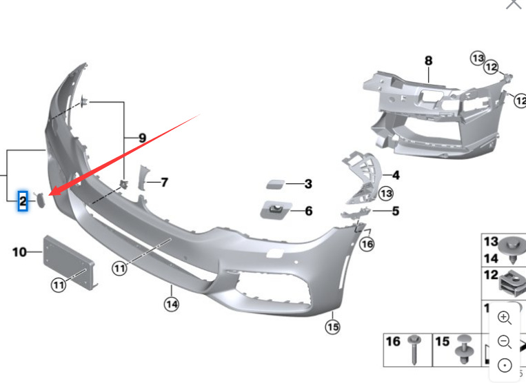 51118077310适用于宝马BMW3系G38M前杠拖车盖板-阿里巴巴