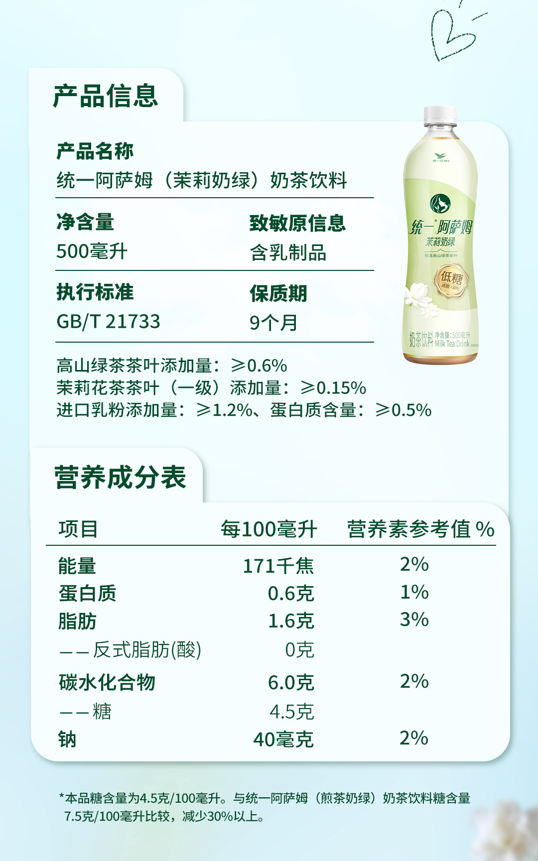 【新品上市】统一低糖阿萨姆茉莉奶绿奶茶500ml茶饮料ZP绿茶其他-阿里巴巴