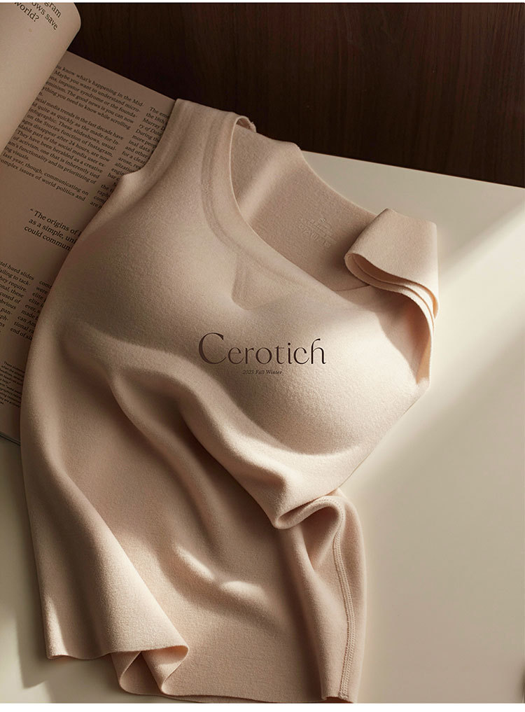 Cerotich依翡丝德绒背心女士带胸垫保暖内衣秋冬无痕内搭打底上衣-阿里巴巴