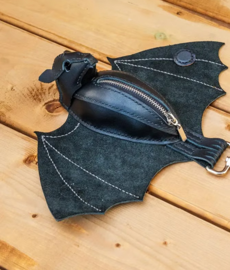 Leather Bat Coin Purse皮革蝙蝠形硬币钱包-阿里巴巴