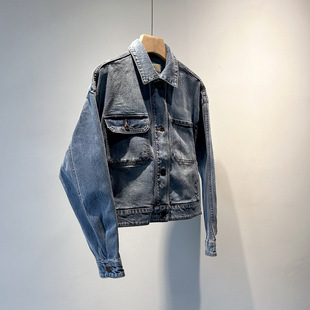 MAX家秋装新款明线撞色长袖女式牛仔外套棉质休闲百搭开衫C32030-阿里巴巴