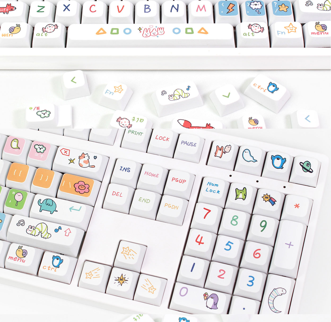 动物派对XDA键帽机械键盘客制化个性可爱键帽热升华PBT接受定 制-阿里巴巴