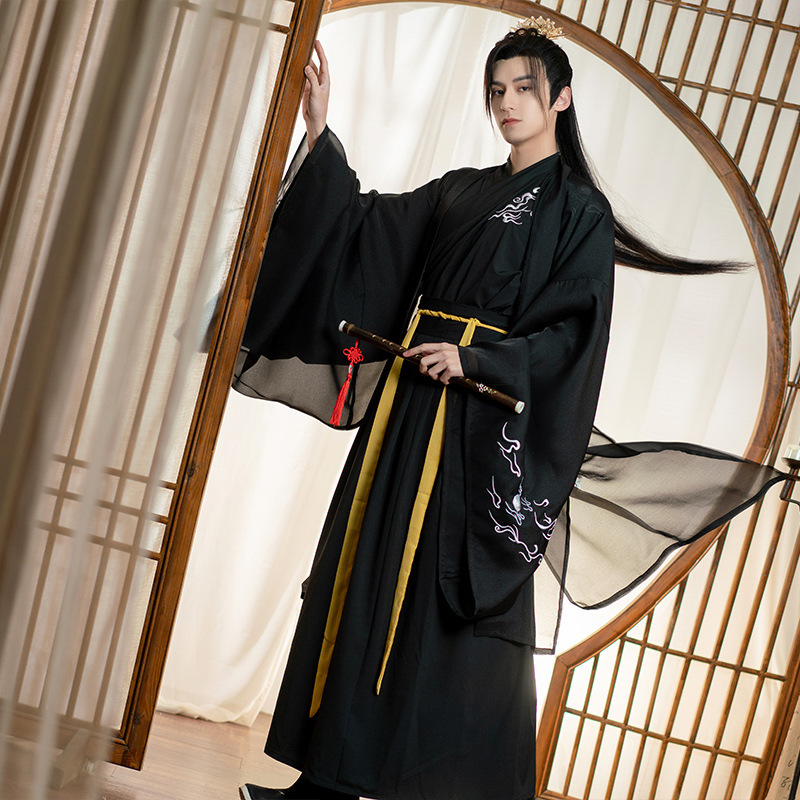 Men warrior swordsman stage performance hanfu Han ming song Chinese ...