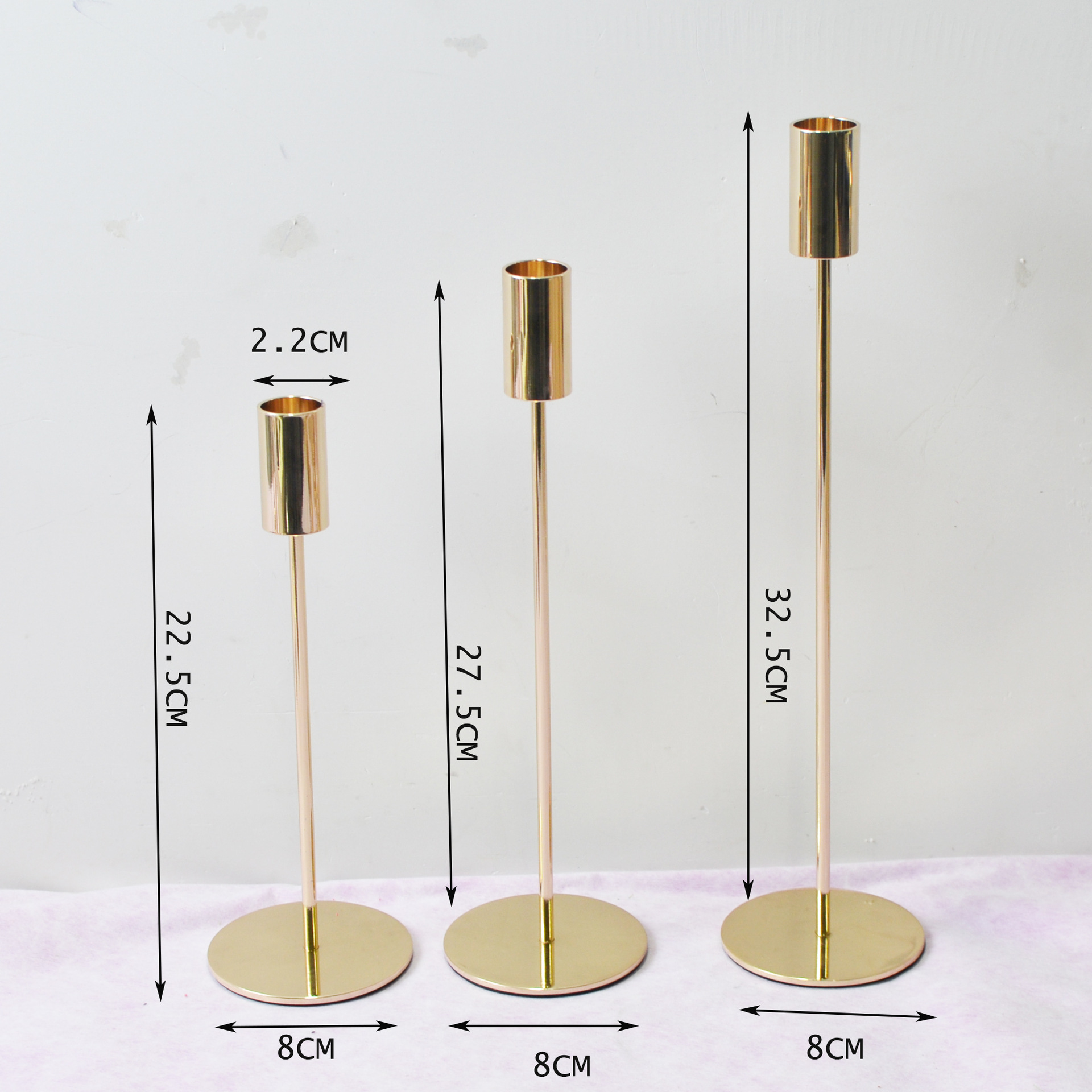 european style metal high-leg candlestick light luxury decoration ...